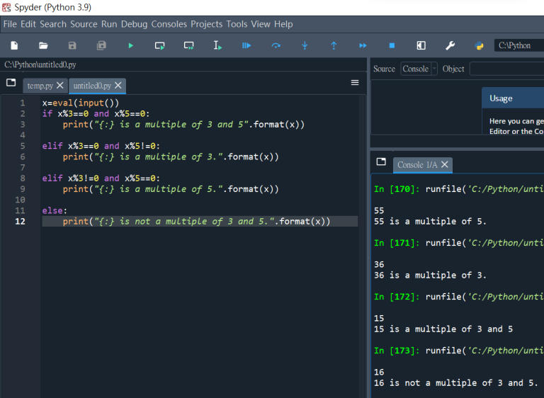 Python TQC考題202_倍數判斷, x%3==0(%求餘數) x%5!=0 (!= 不等於) - 儲蓄保險王