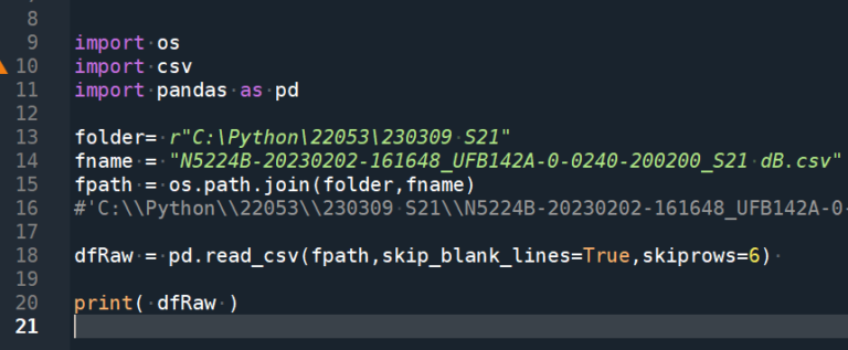 Python: 如何用pandas.read_csv() 讀取逗點分隔檔並忽略空列,跳過某些列? dfRaw = pd.read_csv (fpath, skip_blank_lines ...