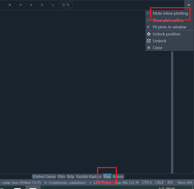 Python: Spyder5.4.2的IPython Console出現 Figures now render in the Plots pane by default. To make ...